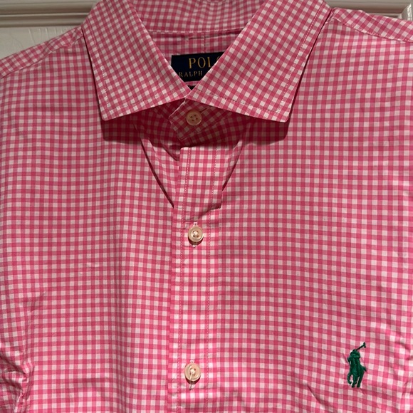 Polo Ralph Lauren | Shirts | Polo Ralph Lauren Hot Pink Gingham Spread ...